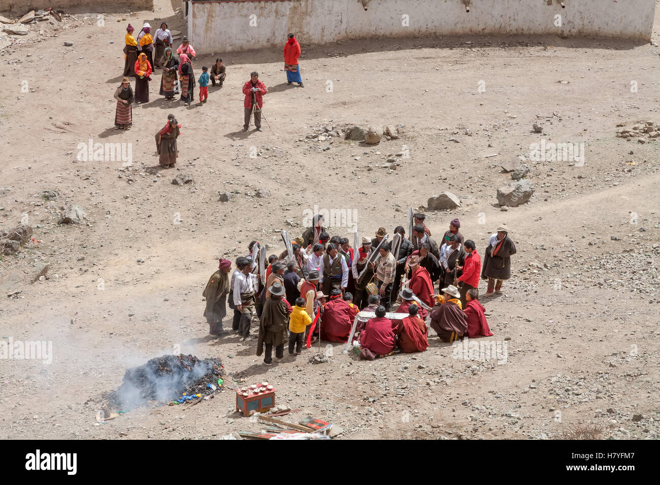Festival in Darchen village, Tibet, China Stock Photo - Alamy