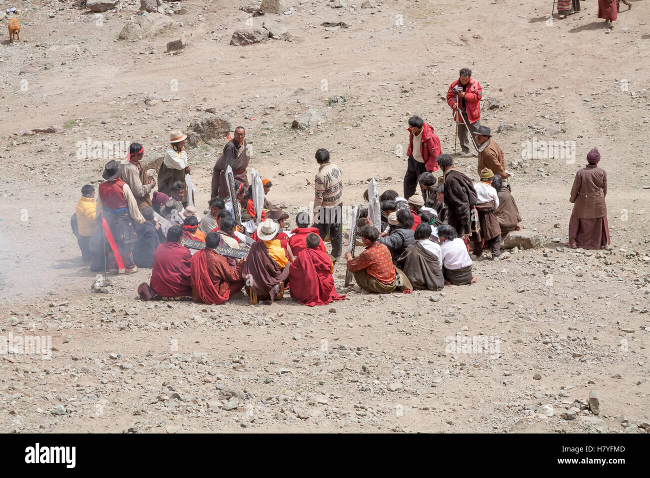 Festival in Darchen village, Tibet, China Stock Photo - Alamy