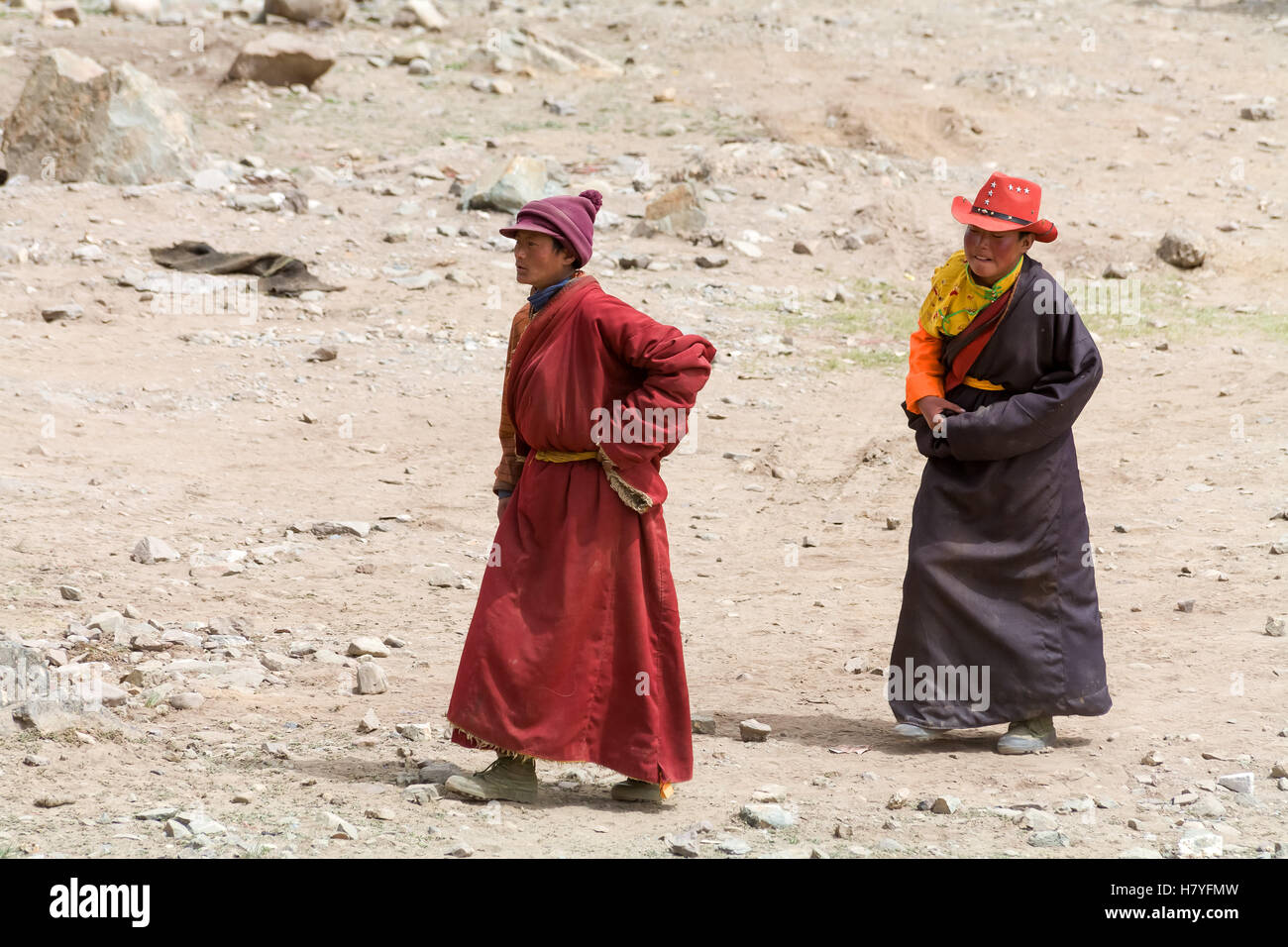 Festival in Darchen village, Tibet, China Stock Photo - Alamy