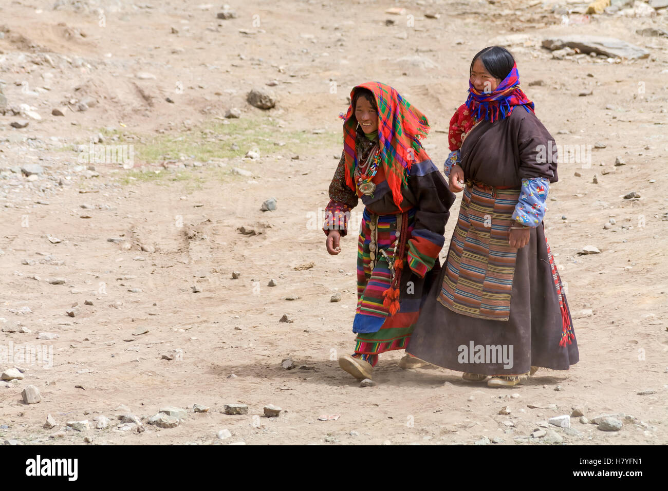Festival in Darchen village, Tibet, China Stock Photo - Alamy