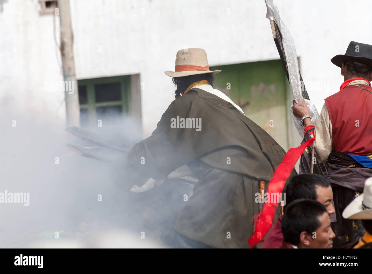 Festival in Darchen village, Tibet, China Stock Photo - Alamy