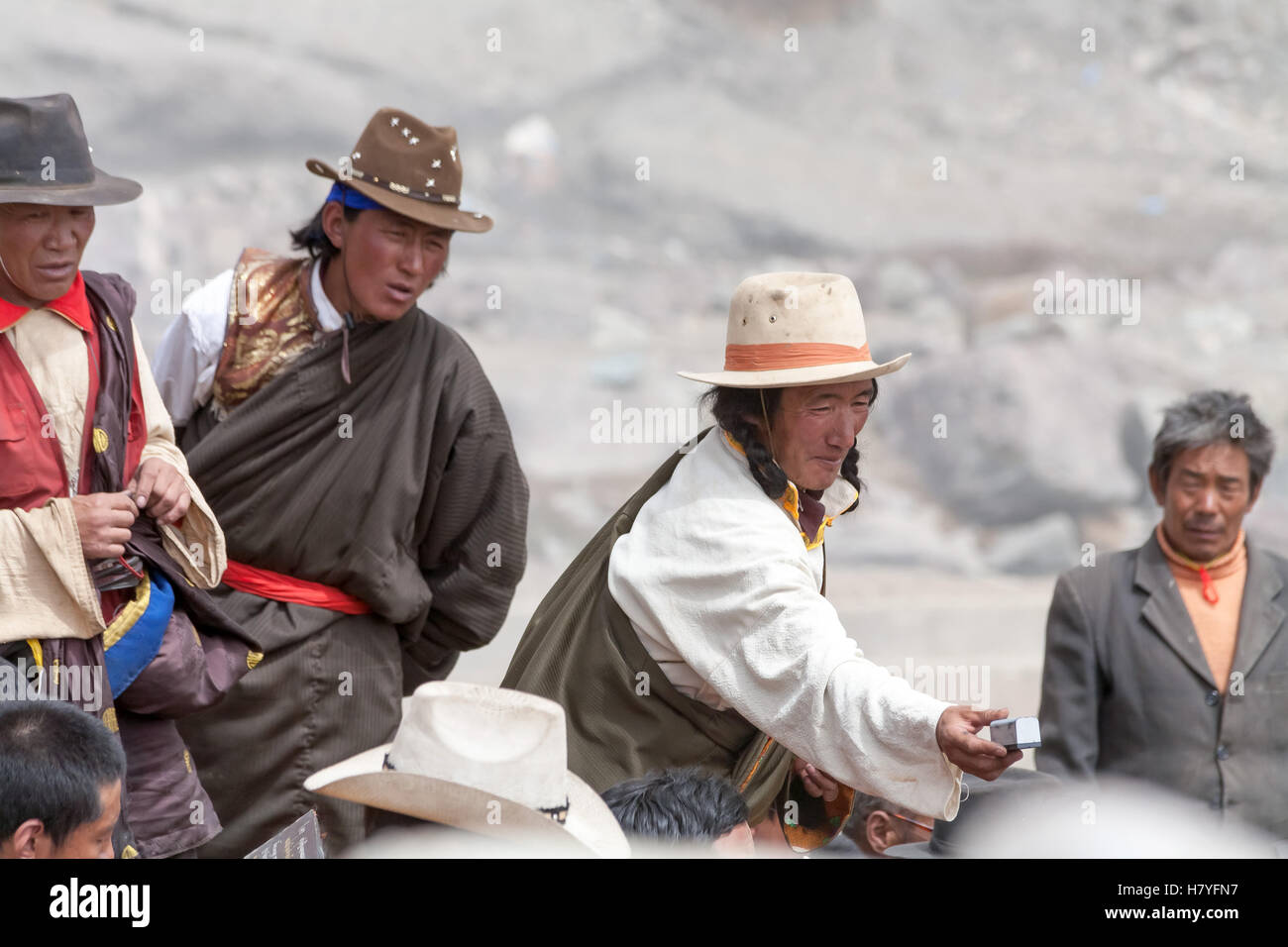 Festival in Darchen village, Tibet, China Stock Photo - Alamy