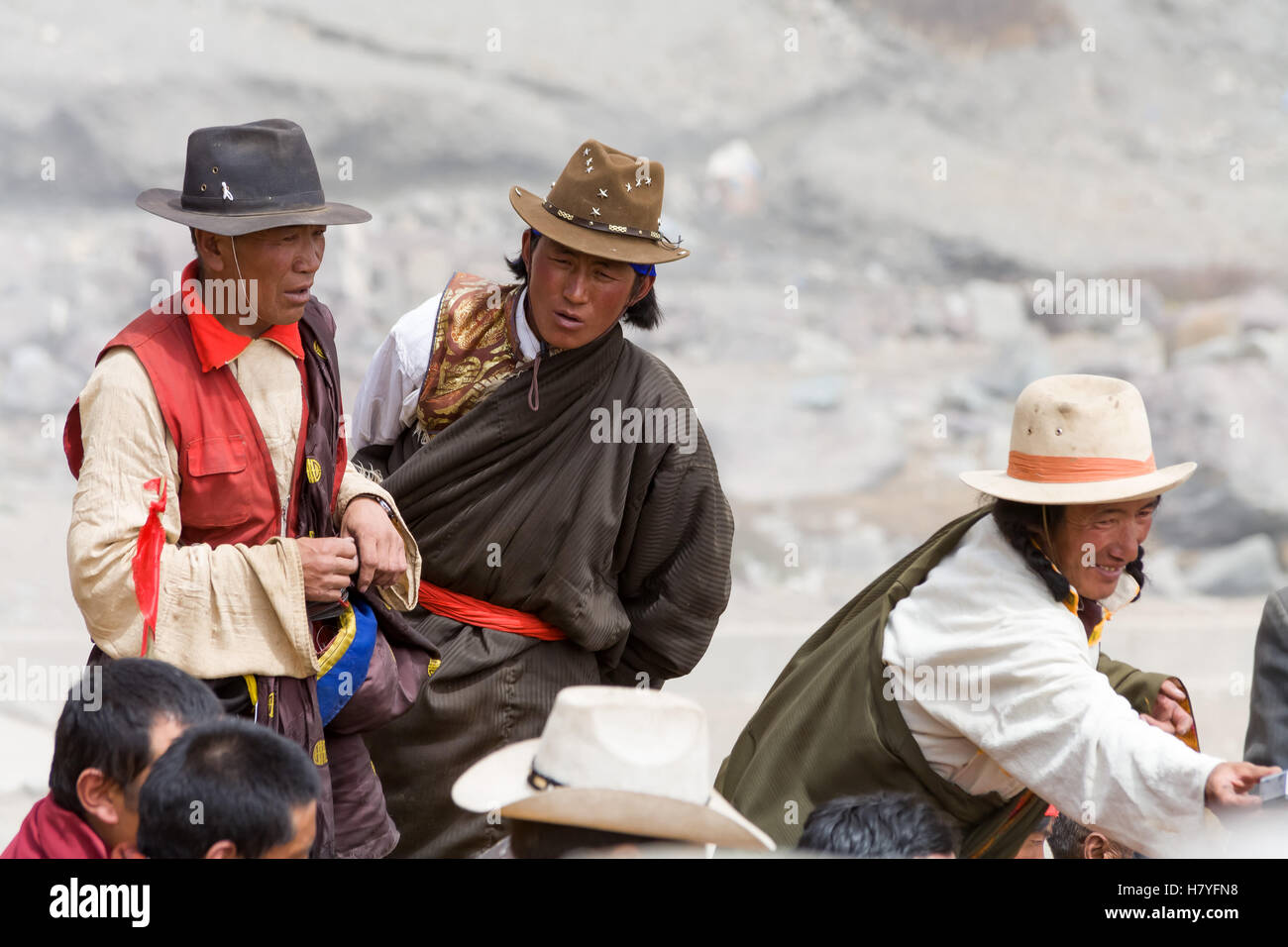 Festival in Darchen village, Tibet, China Stock Photo - Alamy