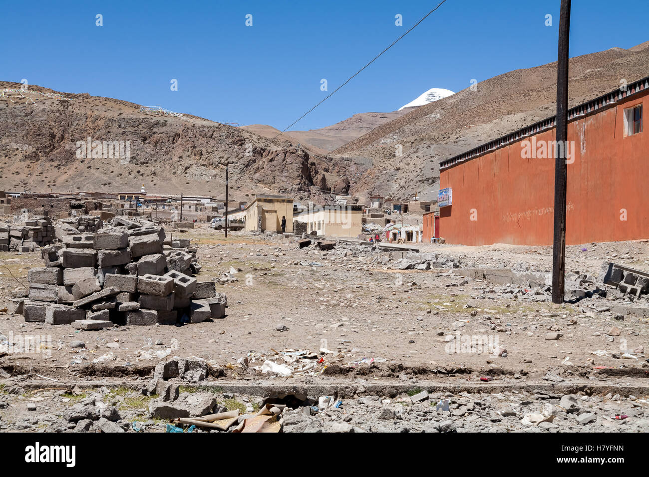 Tibetan village Darchen. Tibet, China Stock Photo - Alamy
