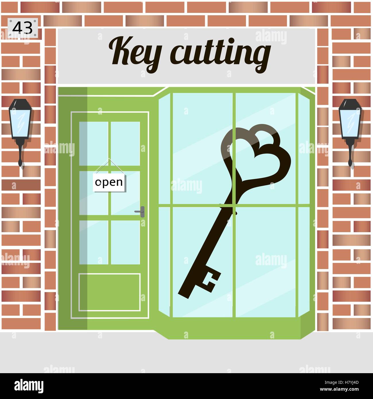 Key brick Stock Vector Images - Alamy