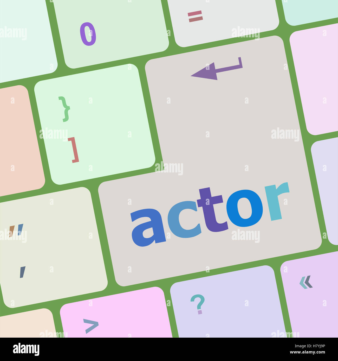 Actor button on keyboard key Stock Photo - Alamy