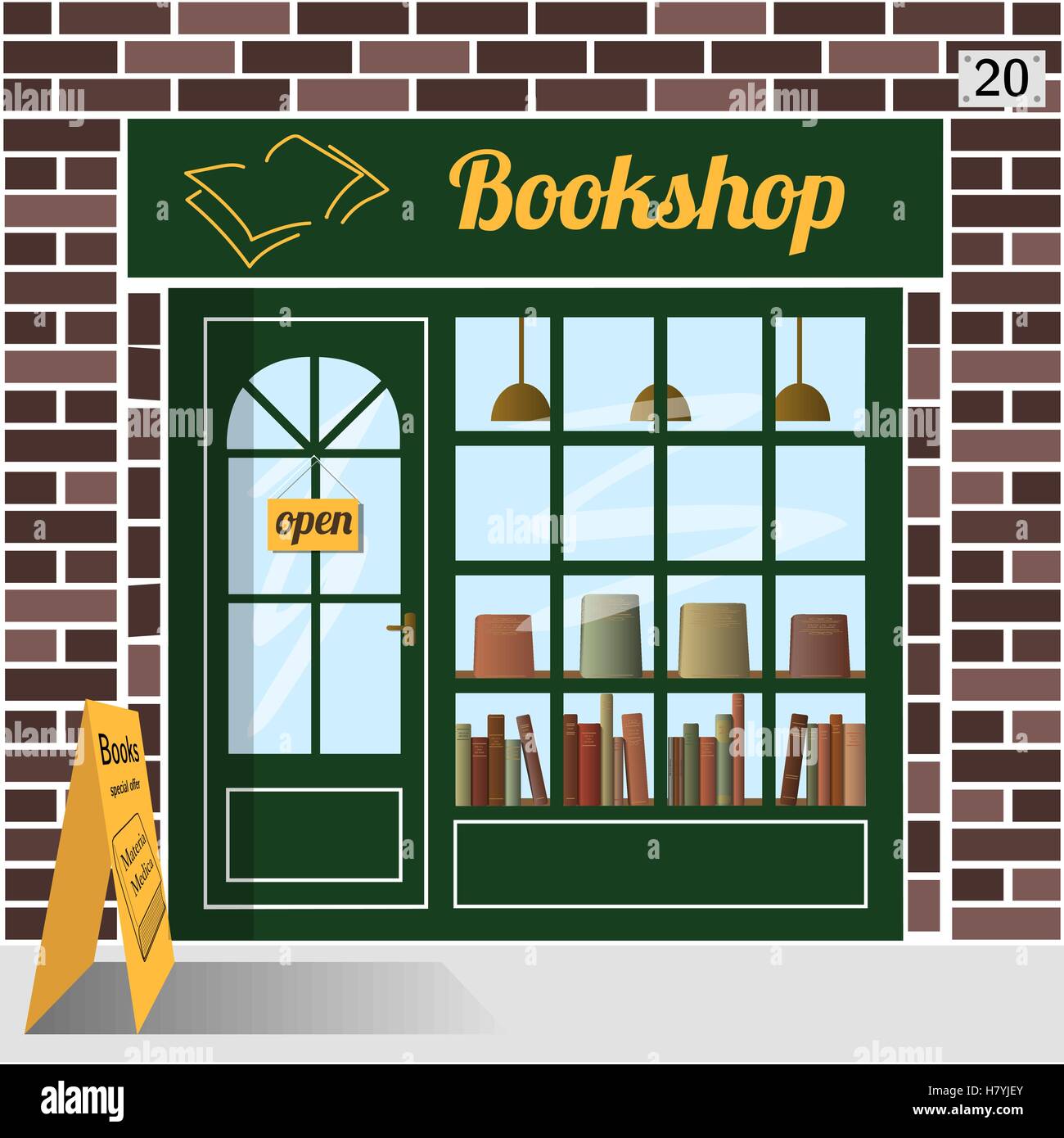 Bookshop exterior Stock Vector Images - Alamy