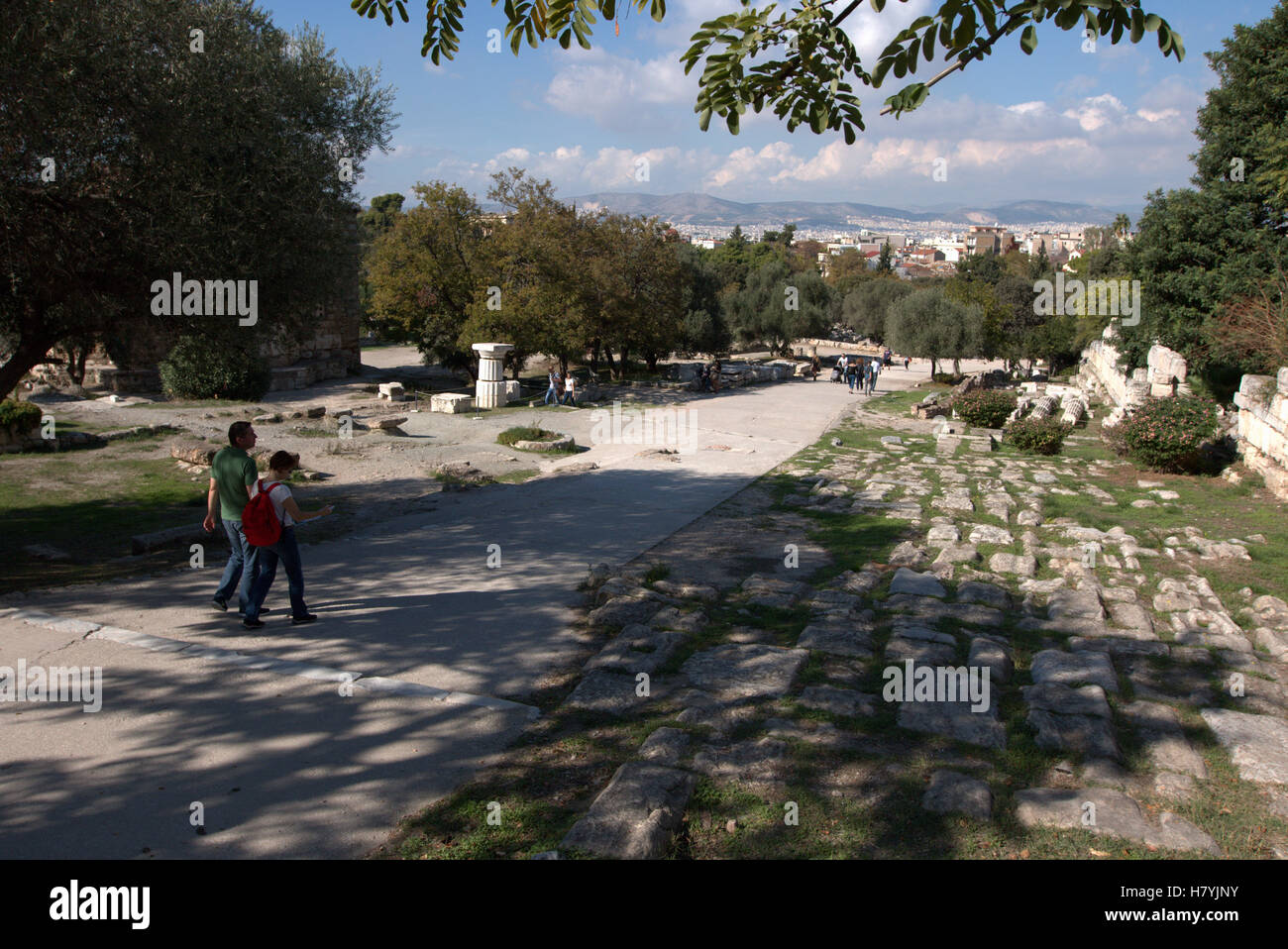 The Ancient Agora of Classical Athens located to the northwest of the ...