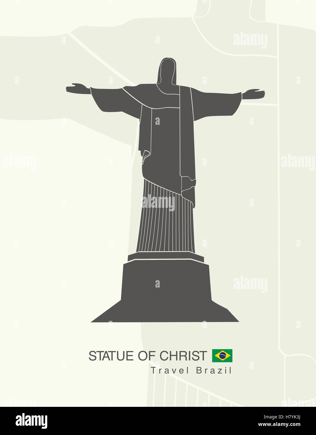 Christ the redeemer in rio de janeiro Stock Vector Images - Alamy