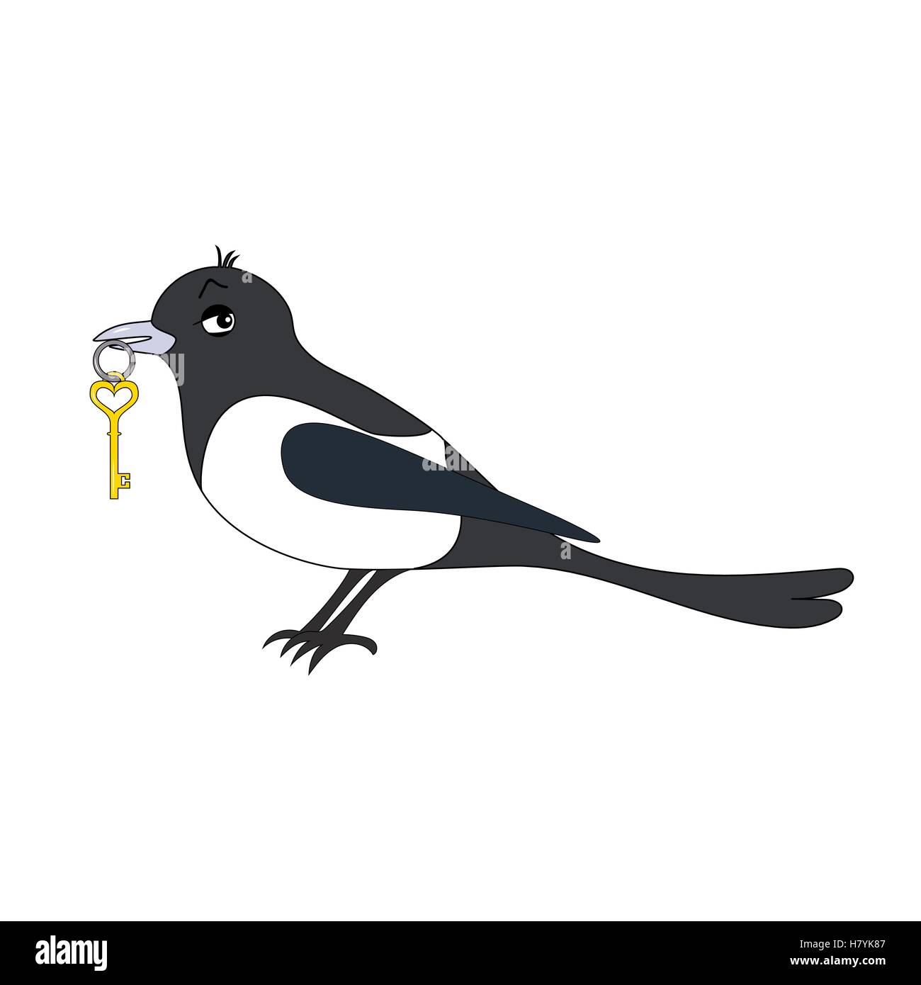 Magpie Illustration Stock Photos & Magpie Illustration Stock Images - Alamy