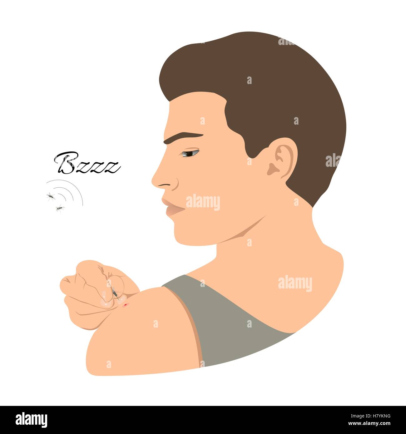 Mosquito arm bite Stock Vector Images - Alamy