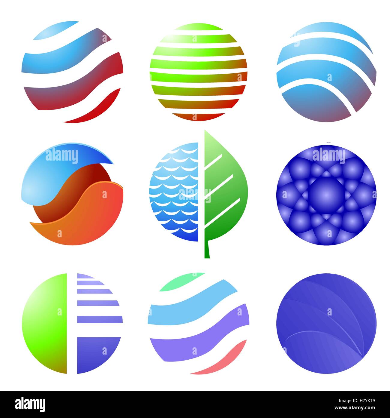 Set of Colored Icons Isolated Stock Vector Image & Art - Alamy