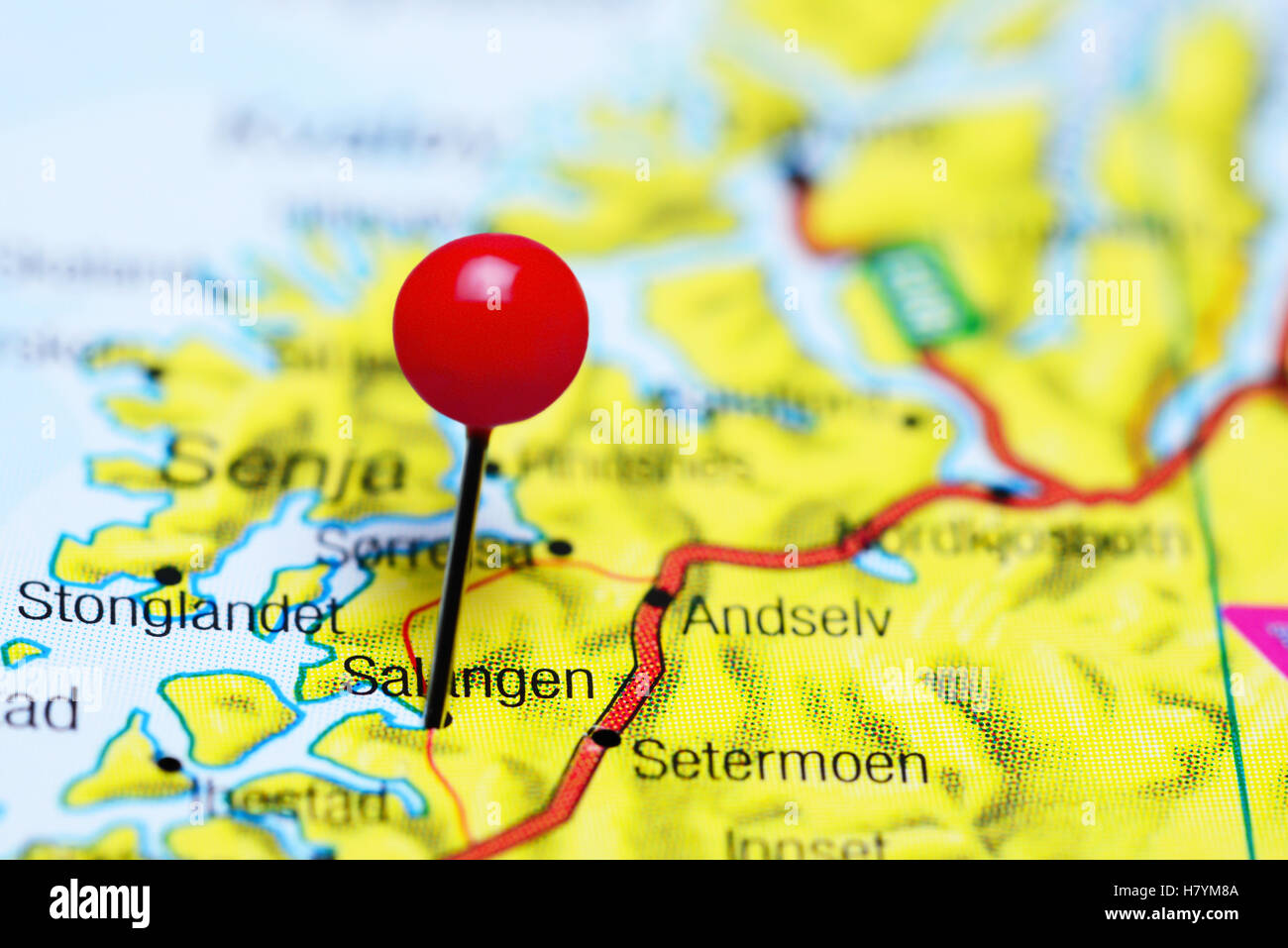 Pinned on map norway hi-res stock photography and images - Alamy