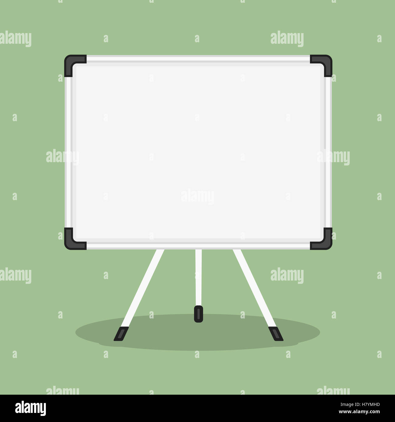 Blank whiteboard, flat design Stock Photo - Alamy