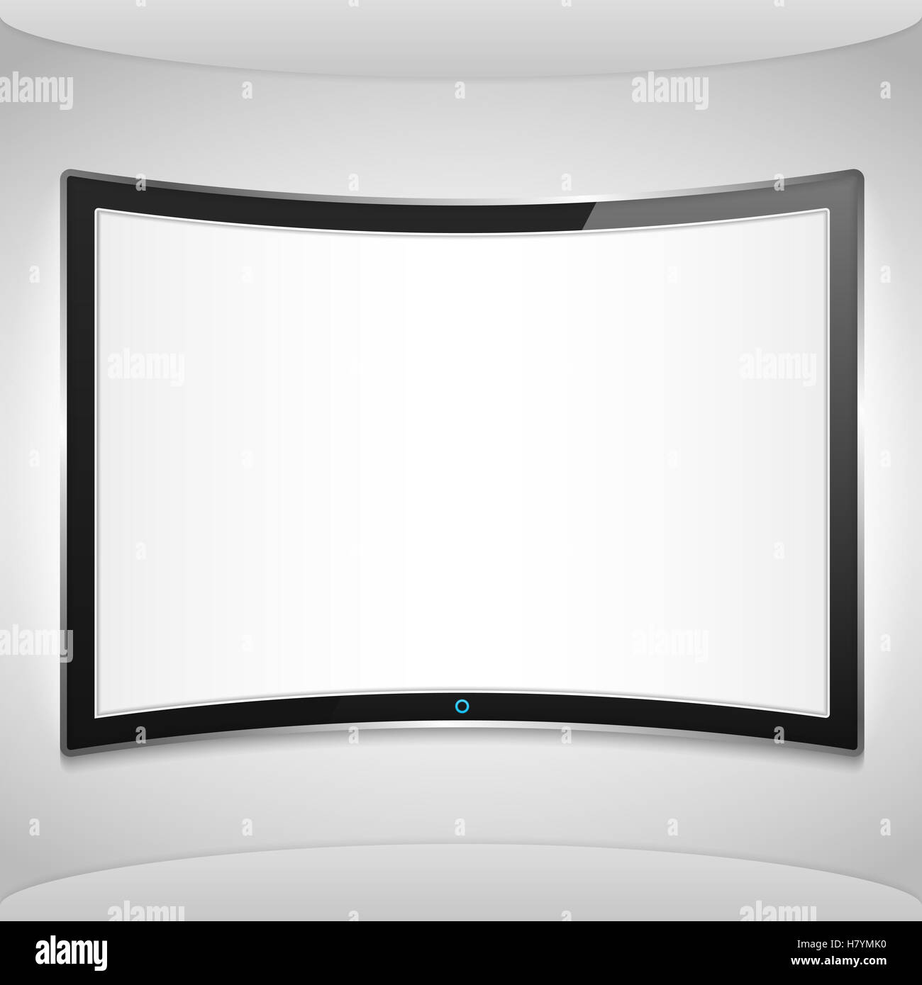 Curved screen on the wall Stock Photo - Alamy