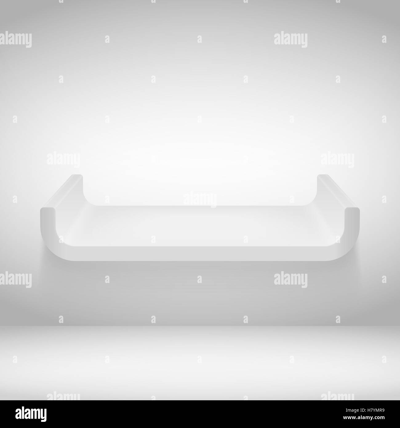 Empty shelf on the wall Stock Photo - Alamy