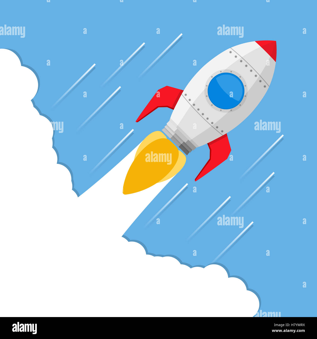 Rocket ship flying hi-res stock photography and images - Alamy