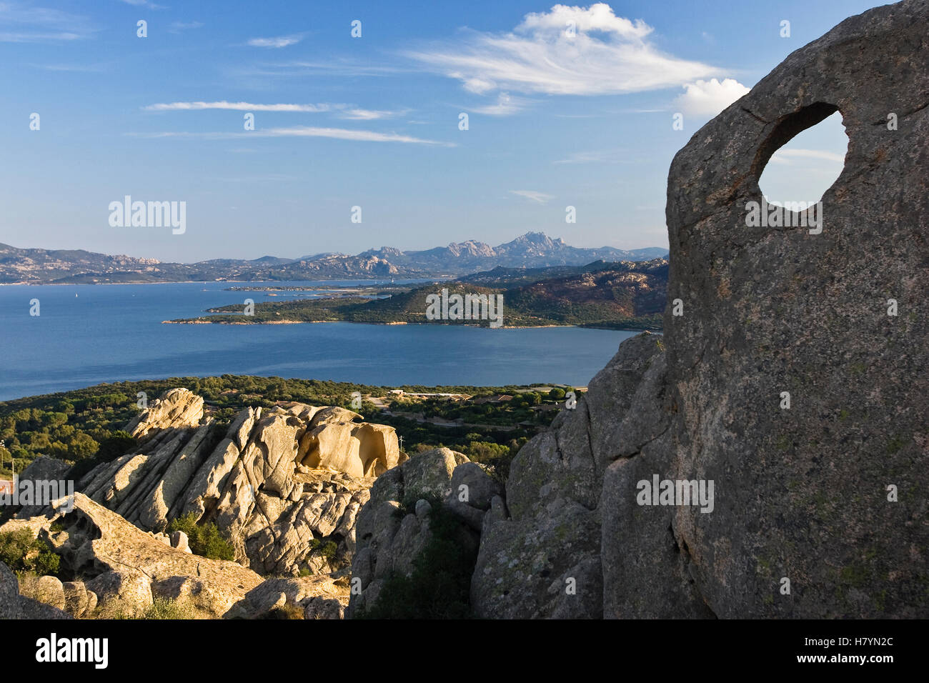 Granite rock formations, Capo Testa, northern Sardinia, Italy Stock ...