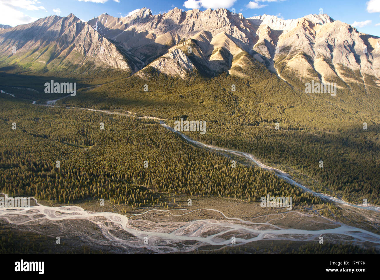 Mountains above Coral Creek and Cline River, Jasper National Park ...