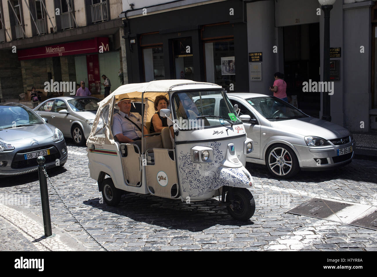Tukxi Taxi in Funchal, Madeira, Porugal Stock Photo - Alamy