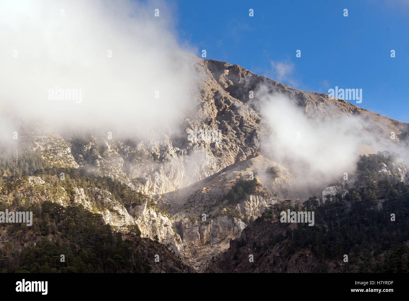 Turkish landscape with Olympos mountain Stock Photo - Alamy