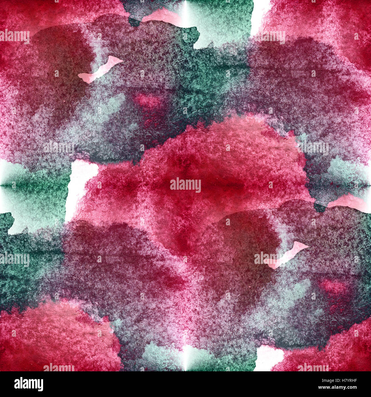 colorful abstract seamless watercolor for background. digital red green ...