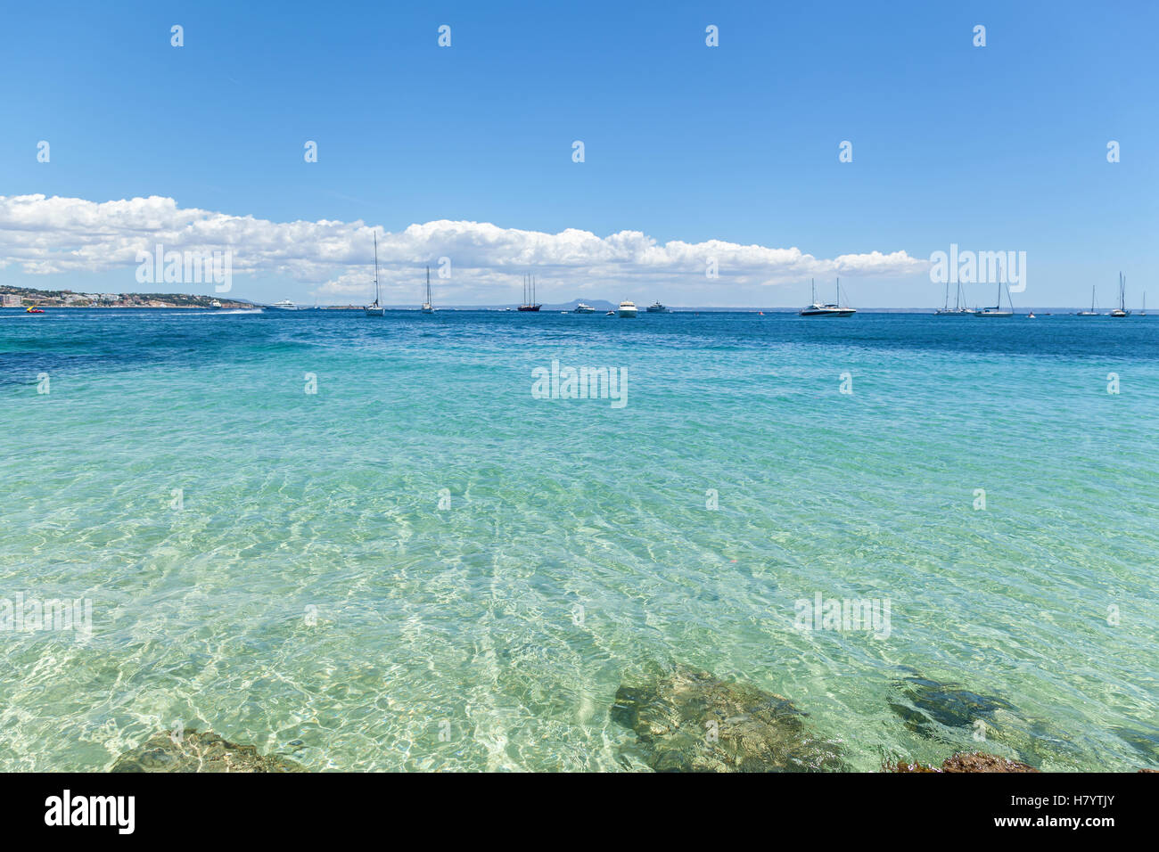 Sardinia, Italy. Beautiful view of the beach on Sardinia, Italy, with ...