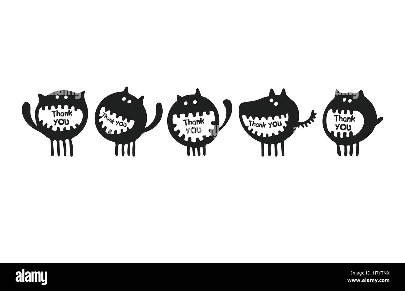 logos with funny monsters Stock Vector Image & Art - Alamy