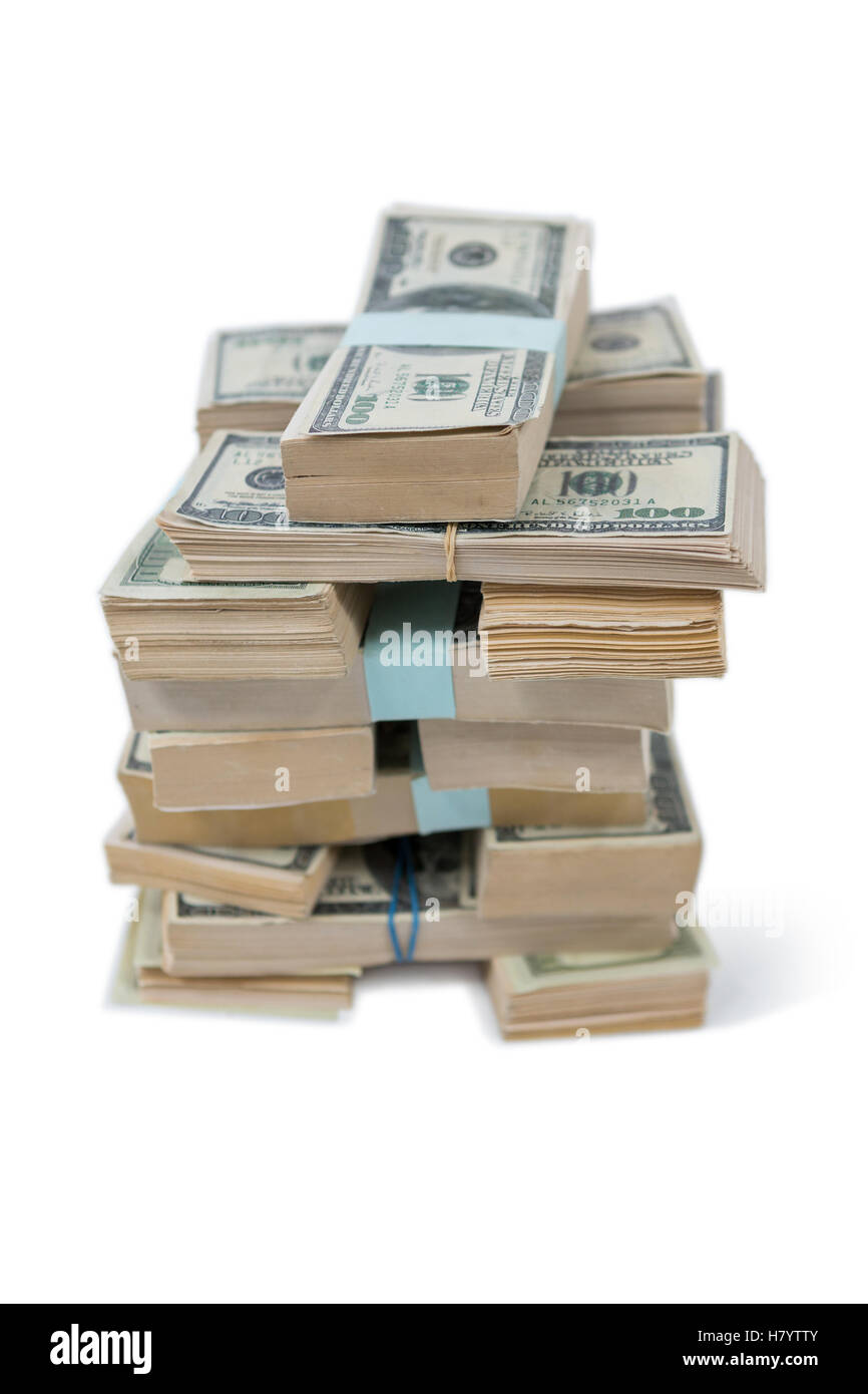 Bundle of us hundred dollars bank notes Stock Photo - Alamy