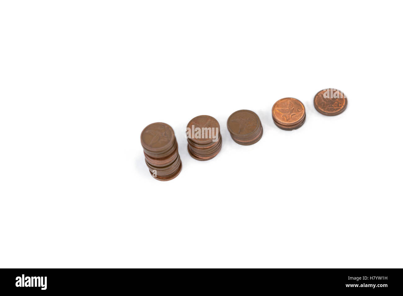 Coin on white background Stock Photo - Alamy