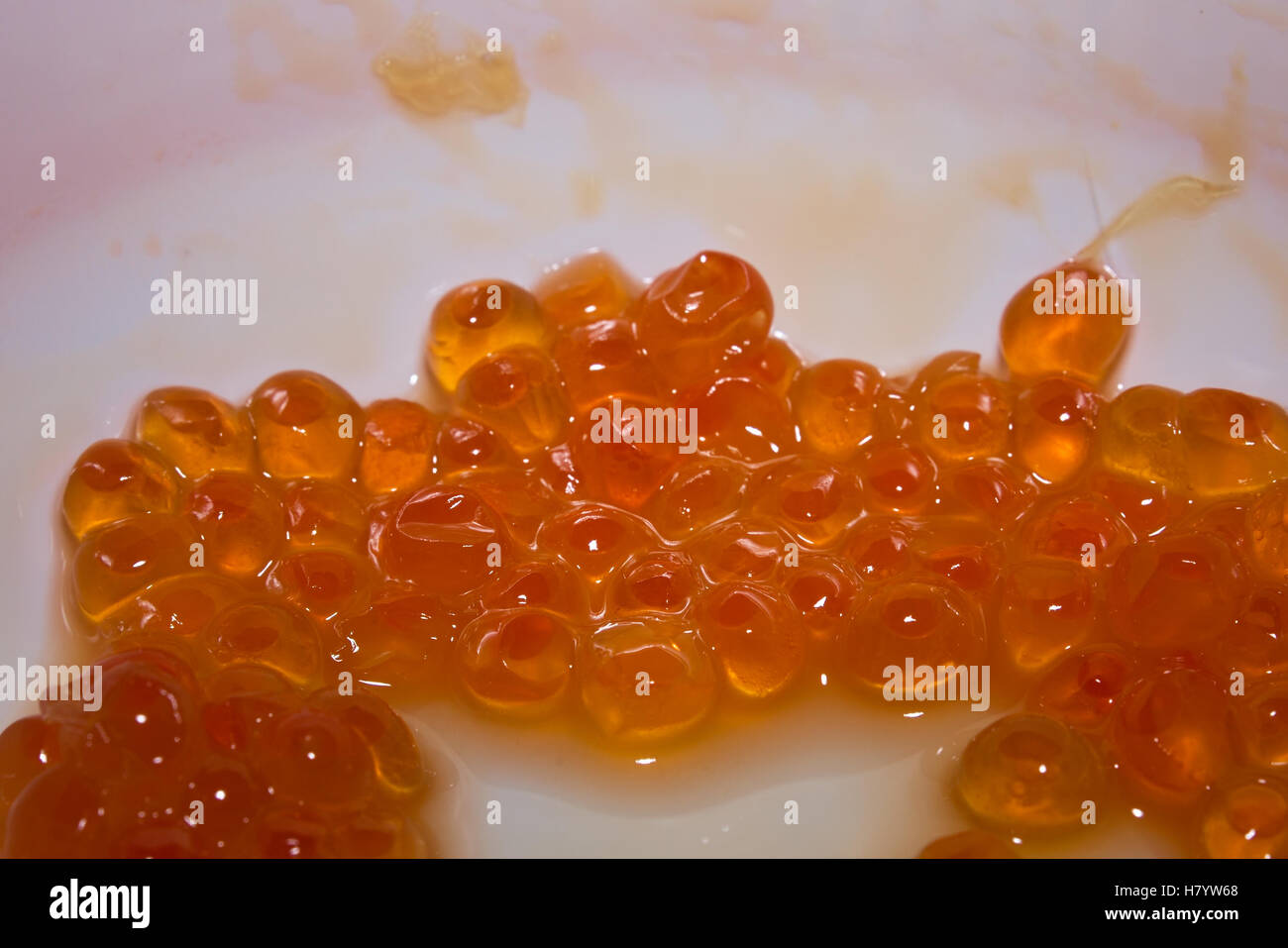 Macro shot of some fresh salmon roe Stock Photo - Alamy