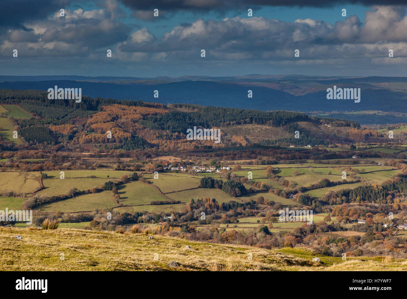 Capel Gwynfe, seen from the Pant-y-drefnewydd car park on the A4069 in ...