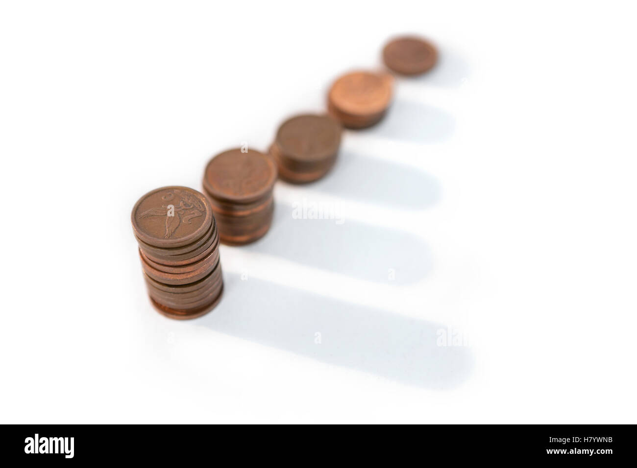 Coin on white background Stock Photo - Alamy