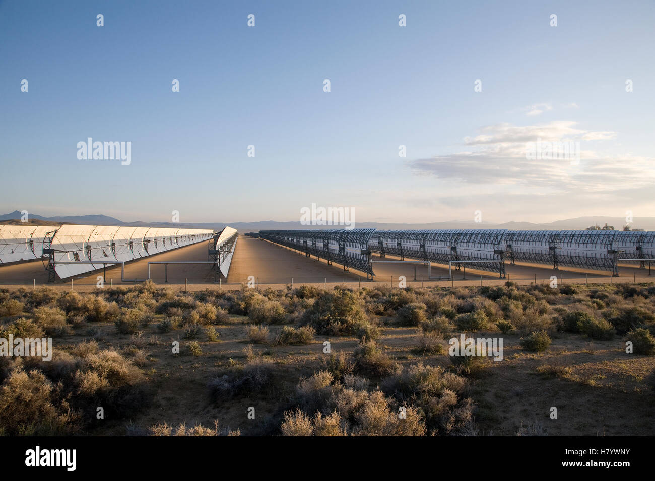 Solar facility at Harper Dry Lake, Mojave Desert, California Stock ...
