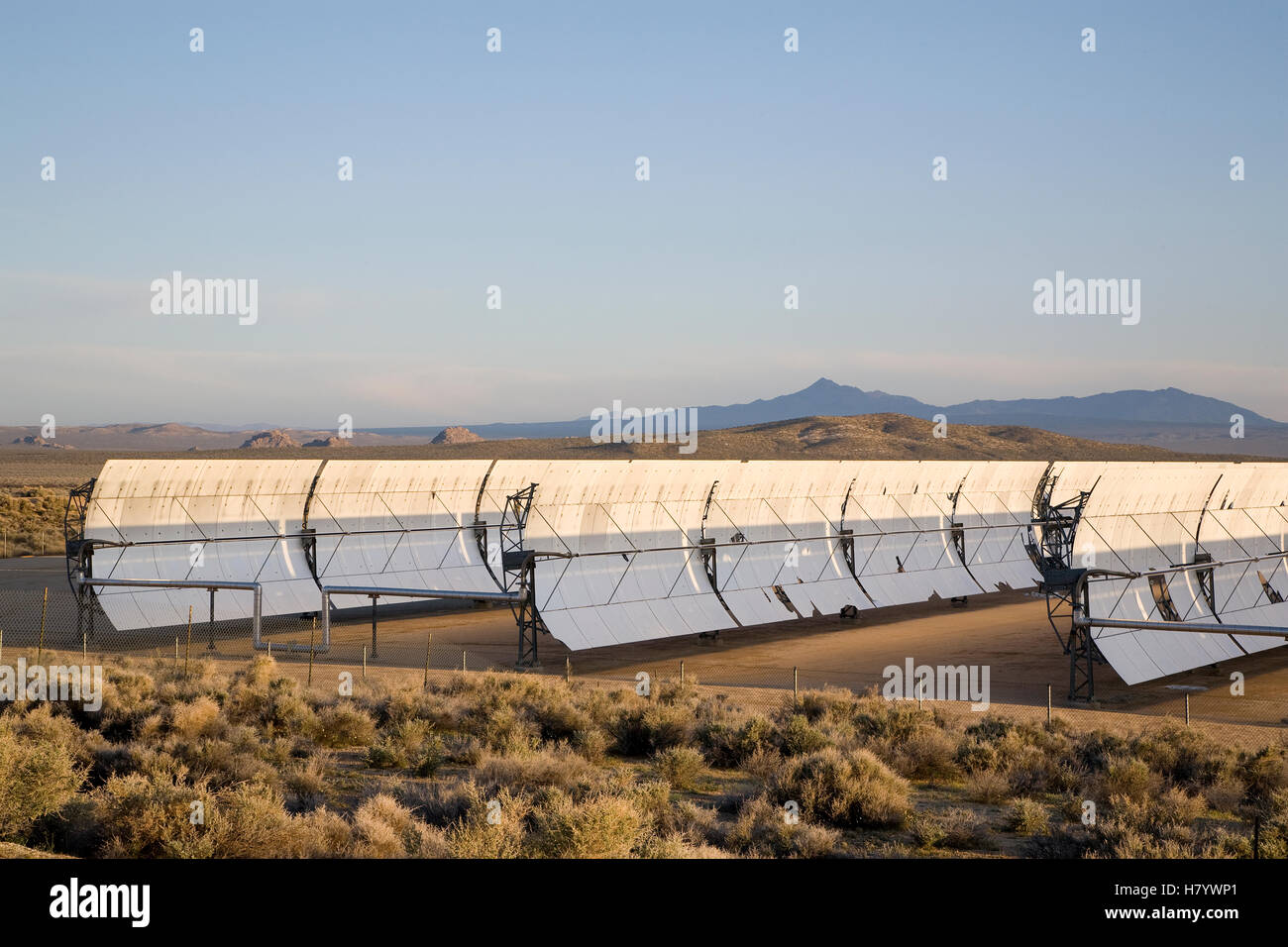 Solar facility at Harper Dry Lake, Mojave Desert, California Stock ...