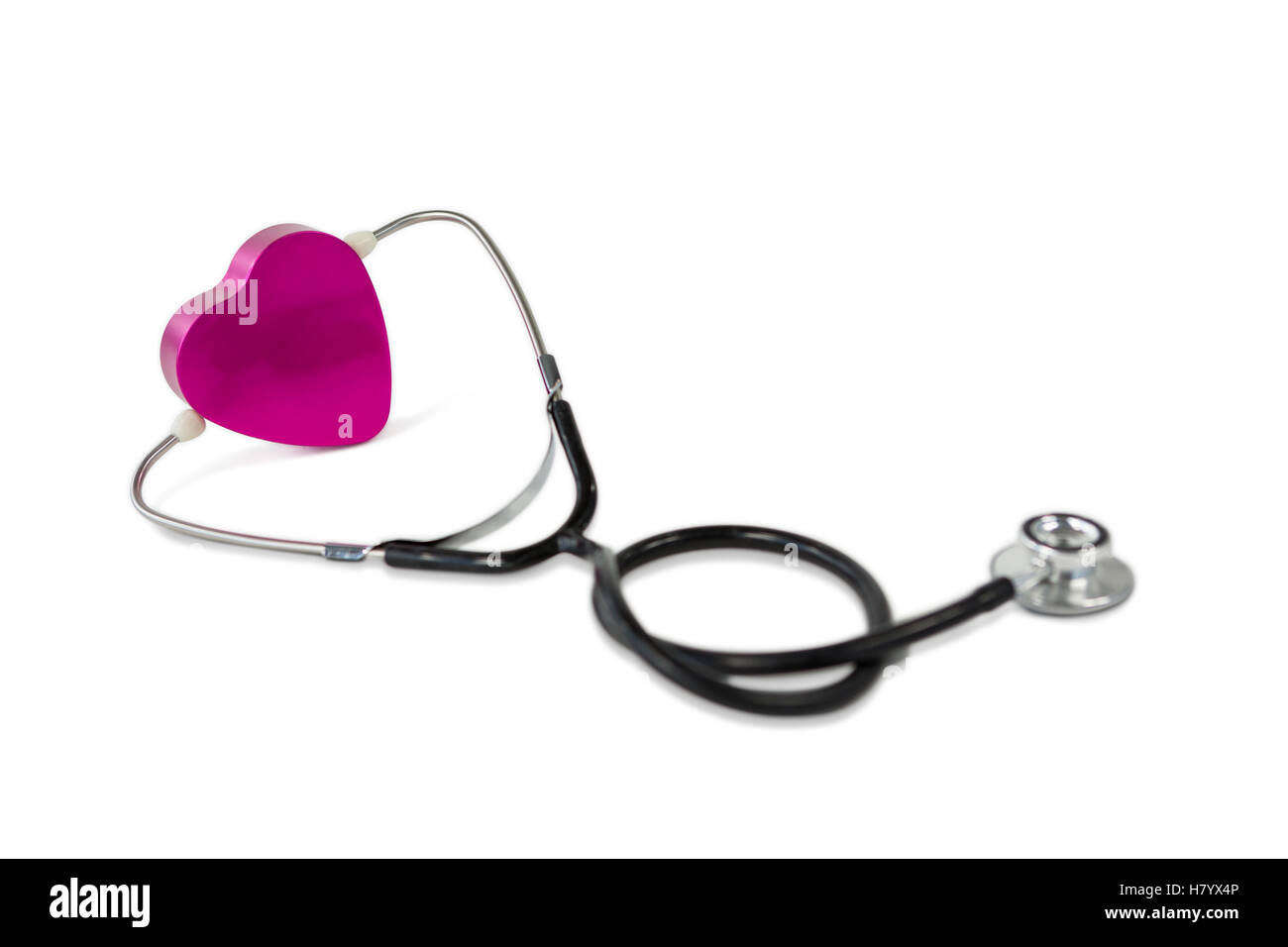 Heart being check with stethoscope Stock Photo - Alamy
