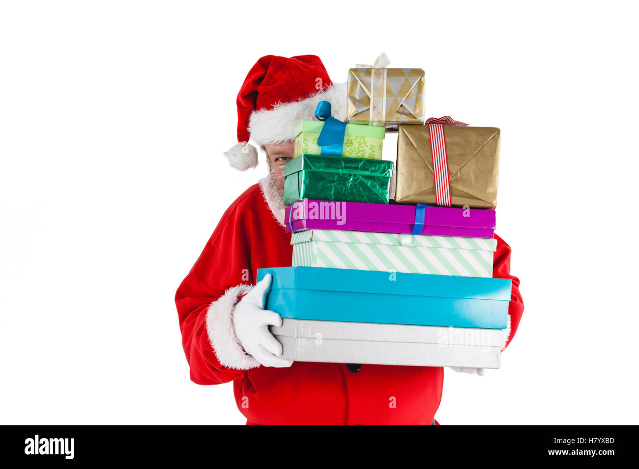 Man standing hiding present box hi-res stock photography and images - Alamy