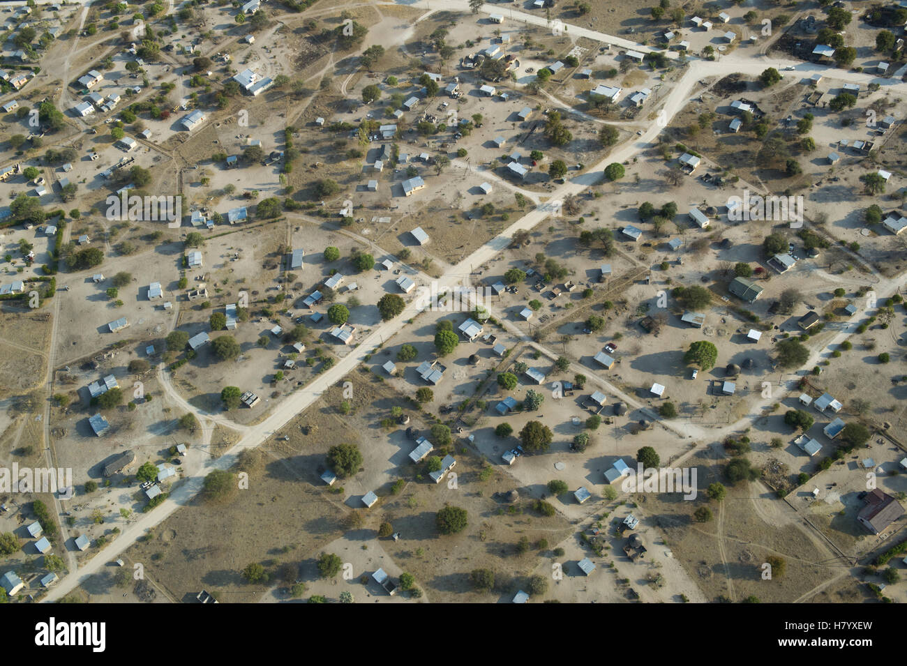 City of Maun aerial showing roads and houses, Botswana Stock Photo - Alamy