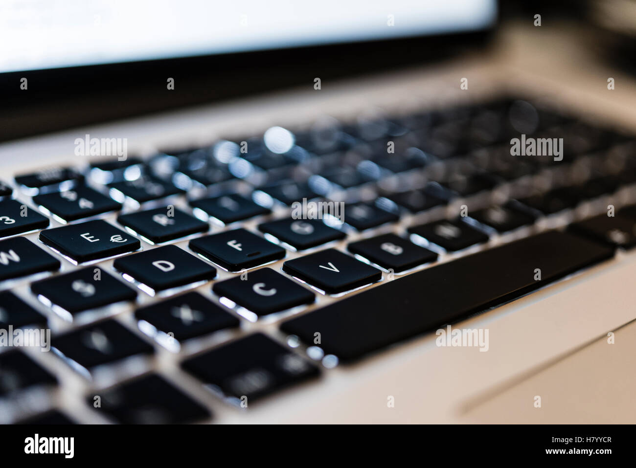Illuminated keyboard, MacBook Pro, laptop Stock Photo - Alamy