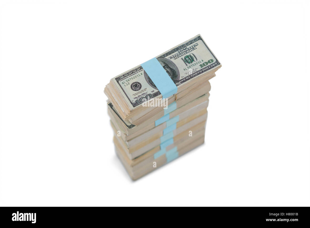 Bundle of us hundred dollars bank notes Stock Photo - Alamy