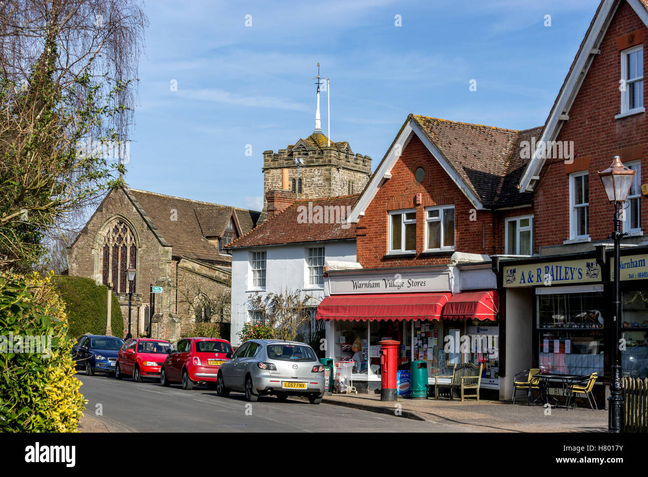 Views of the village of Warnham, directly under the Gatwick Airport ...