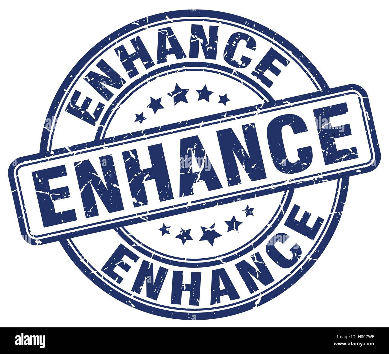 enhance blue grunge stamp Stock Vector Image & Art - Alamy