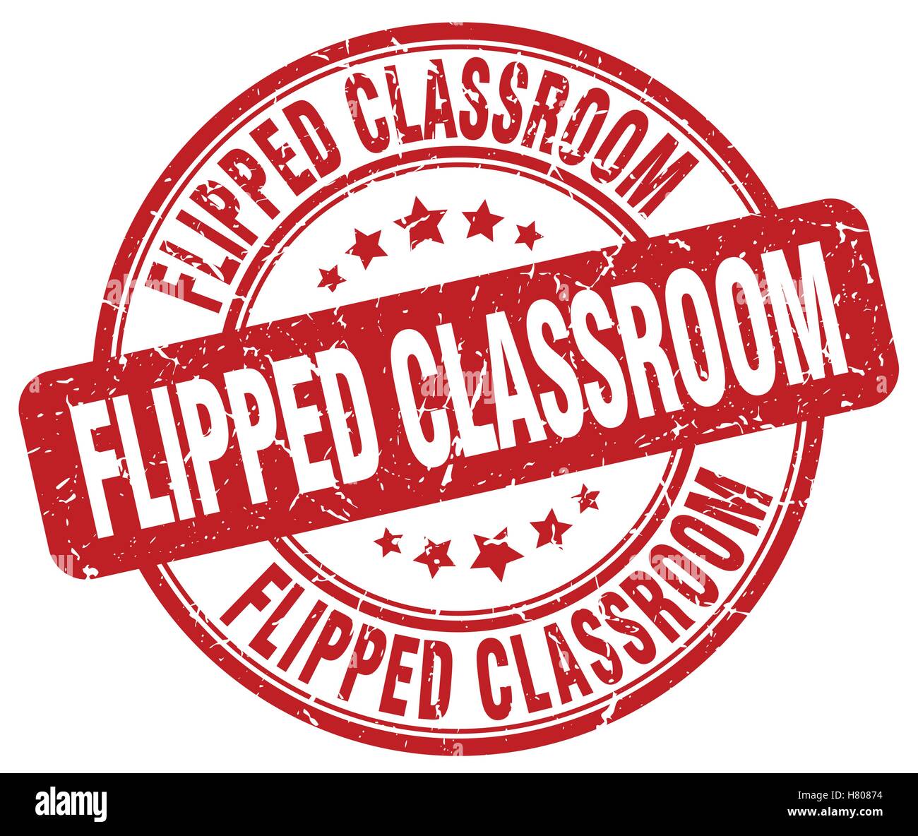 flipped classroom red grunge stamp Stock Vector Image & Art - Alamy