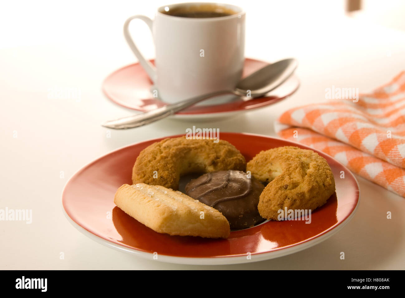 coffee break, breakfast early in the morning Stock Photo - Alamy