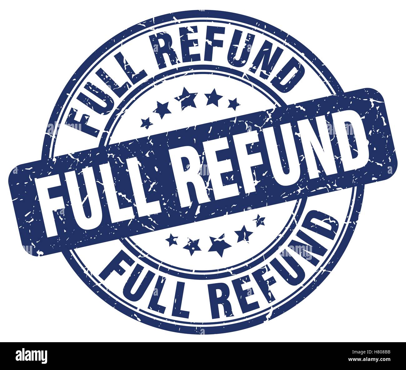 Full refund round stamp hi-res stock photography and images - Alamy