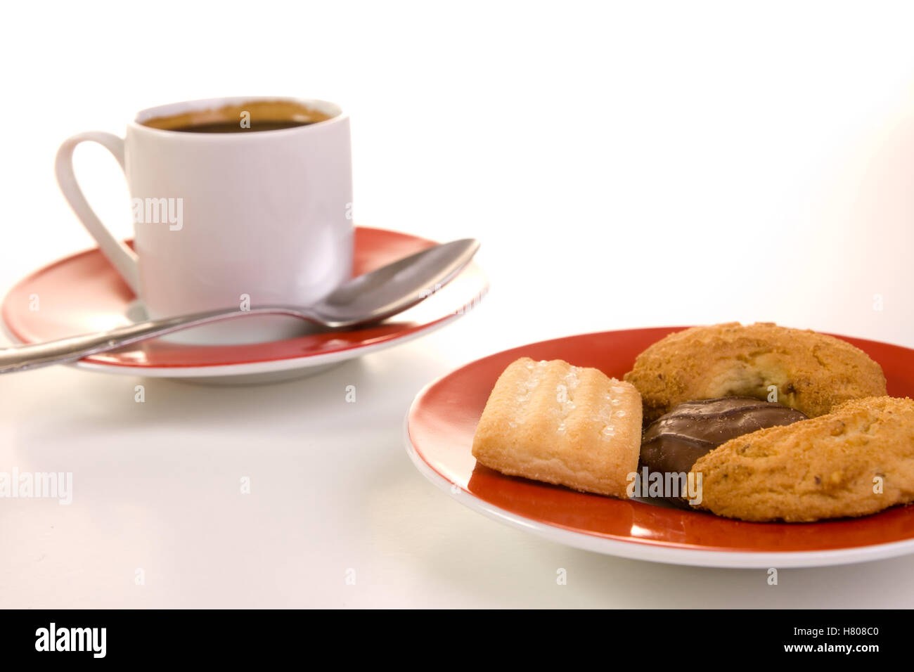 coffee break, breakfast early in the morning Stock Photo - Alamy