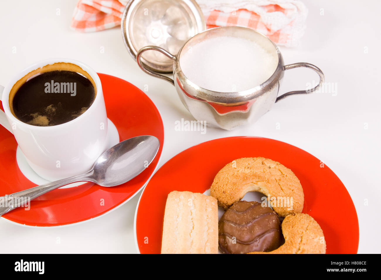coffee break, breakfast early in the morning Stock Photo - Alamy