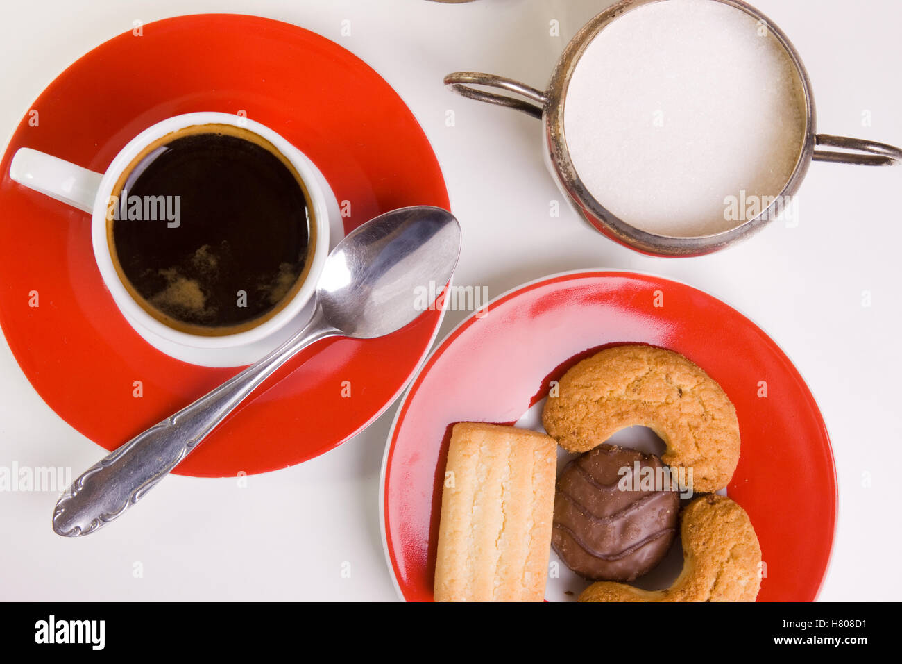 coffee break, breakfast early in the morning Stock Photo - Alamy