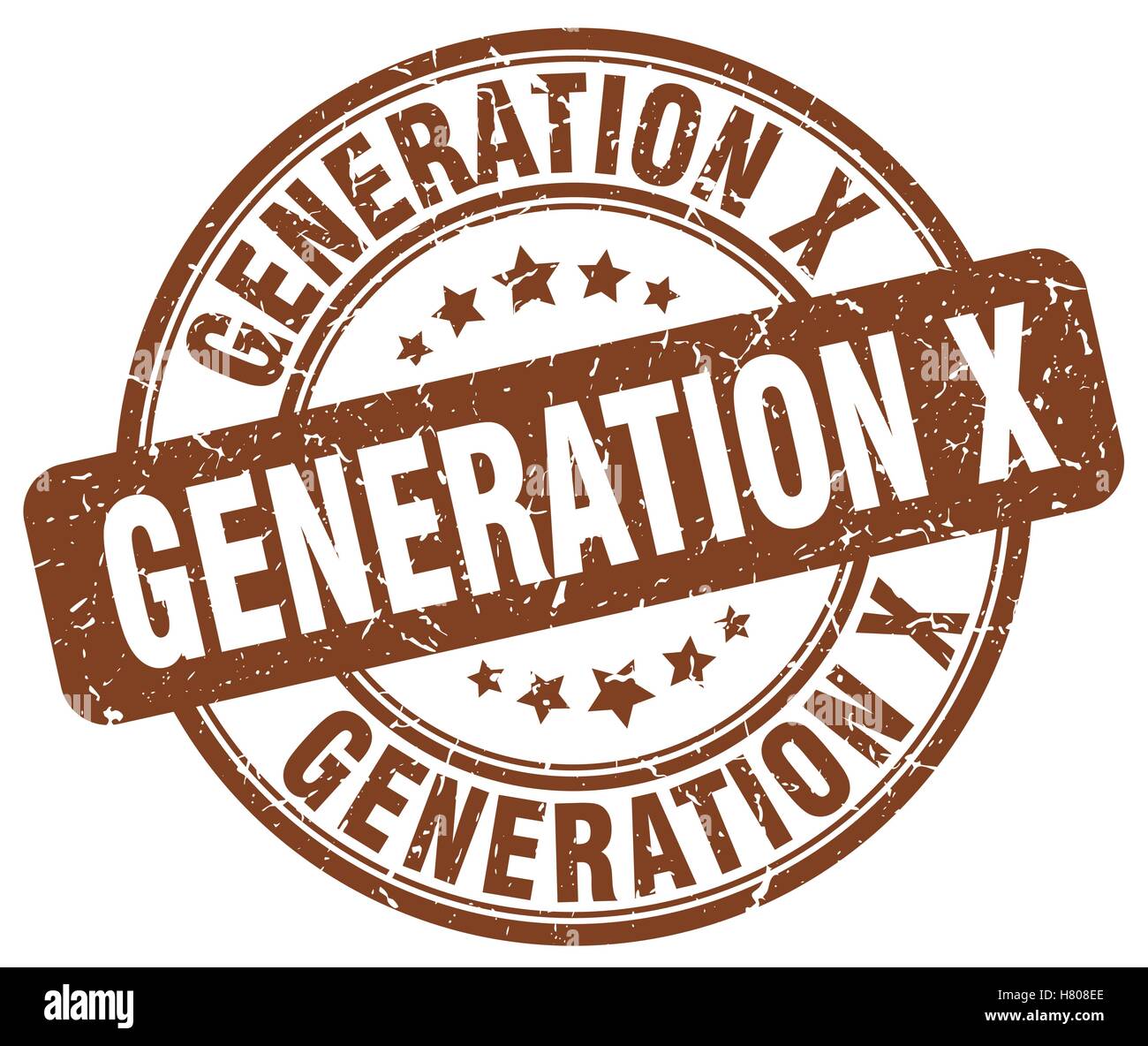 generation x brown grunge stamp Stock Vector Image & Art - Alamy