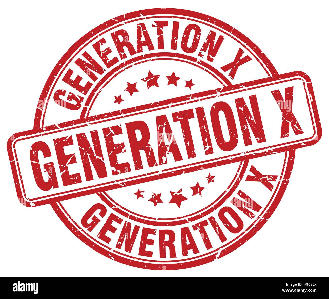 generation x red grunge stamp Stock Vector Image & Art - Alamy
